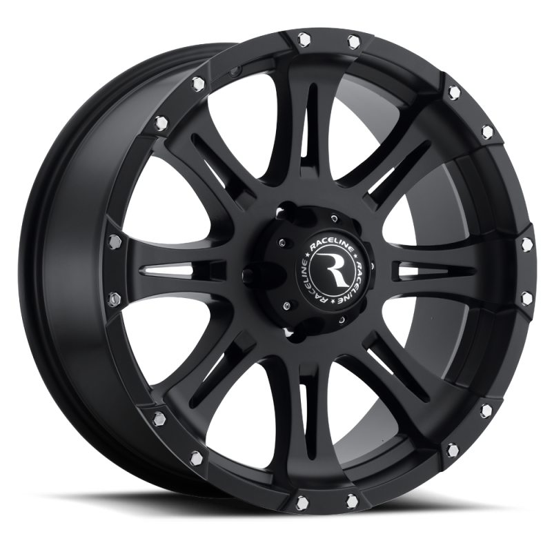 Raceline 981 Raptor 16x8 Inch Satin Black Wheel for 8x165.1 Bolt Patte ...