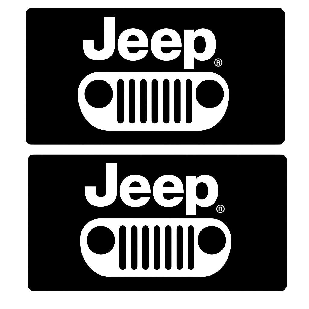 Jeep Sun Visor Label Cover Decal - Set of 2 Domed Emblem Interior Deca ...
