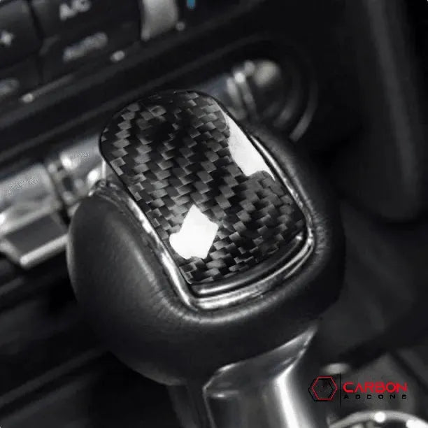 Mustang 2015-2023 Real Carbon Fiber Shift Knob Button Trim Cover – SR1 ...